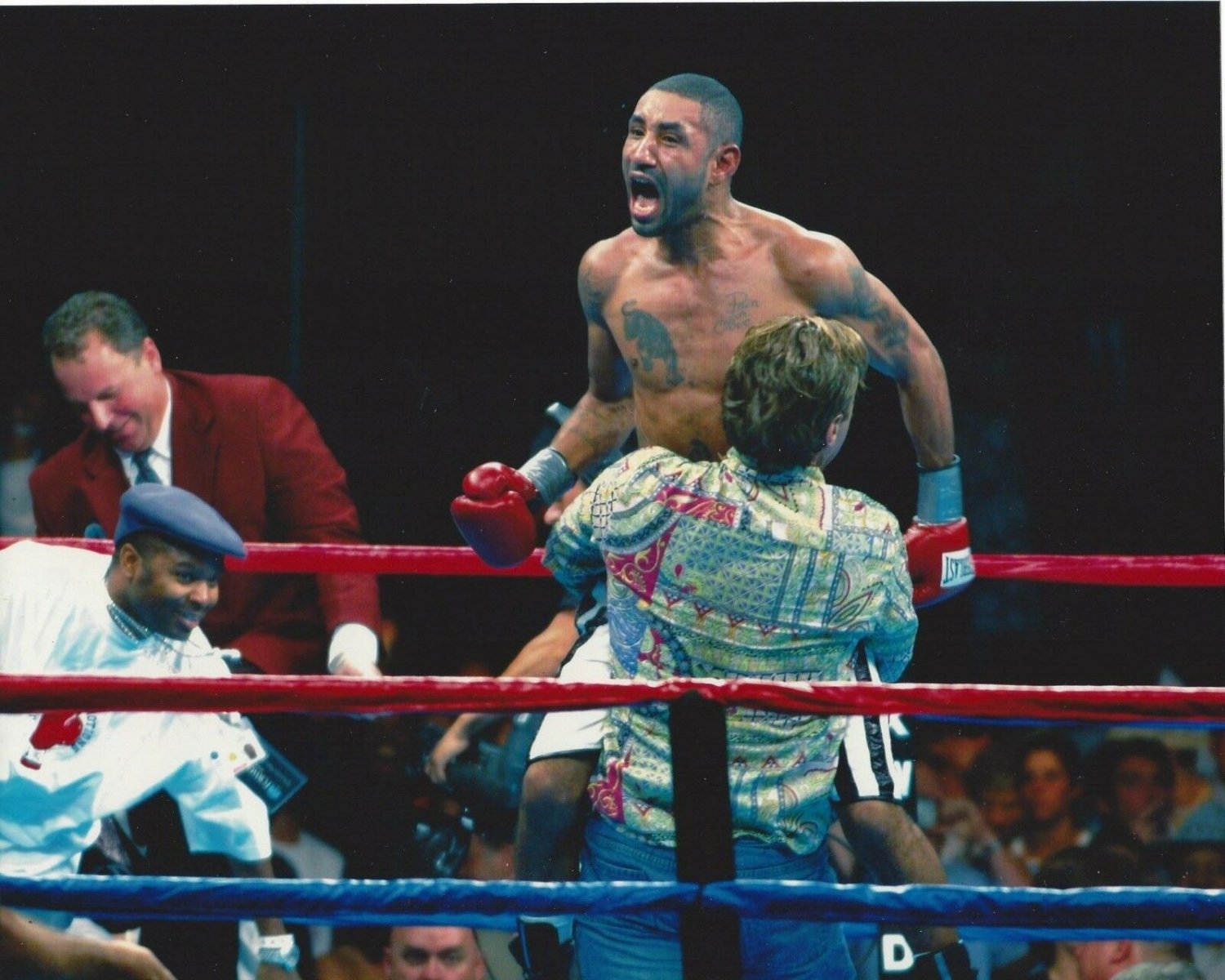 DIEGO CHICO CORRALES 8X10 PHOTO BOXING PICTURE CELEBRATION