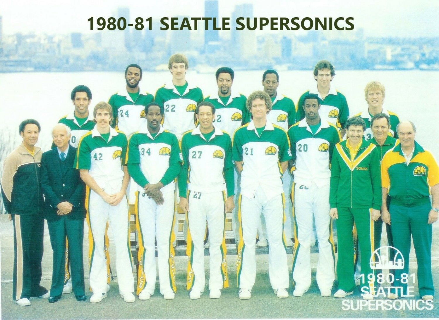 1980-81 SEATTLE SUPERSONICS 8X10 TEAM PHOTO SEATTLE SONICS BASKETBALL ...