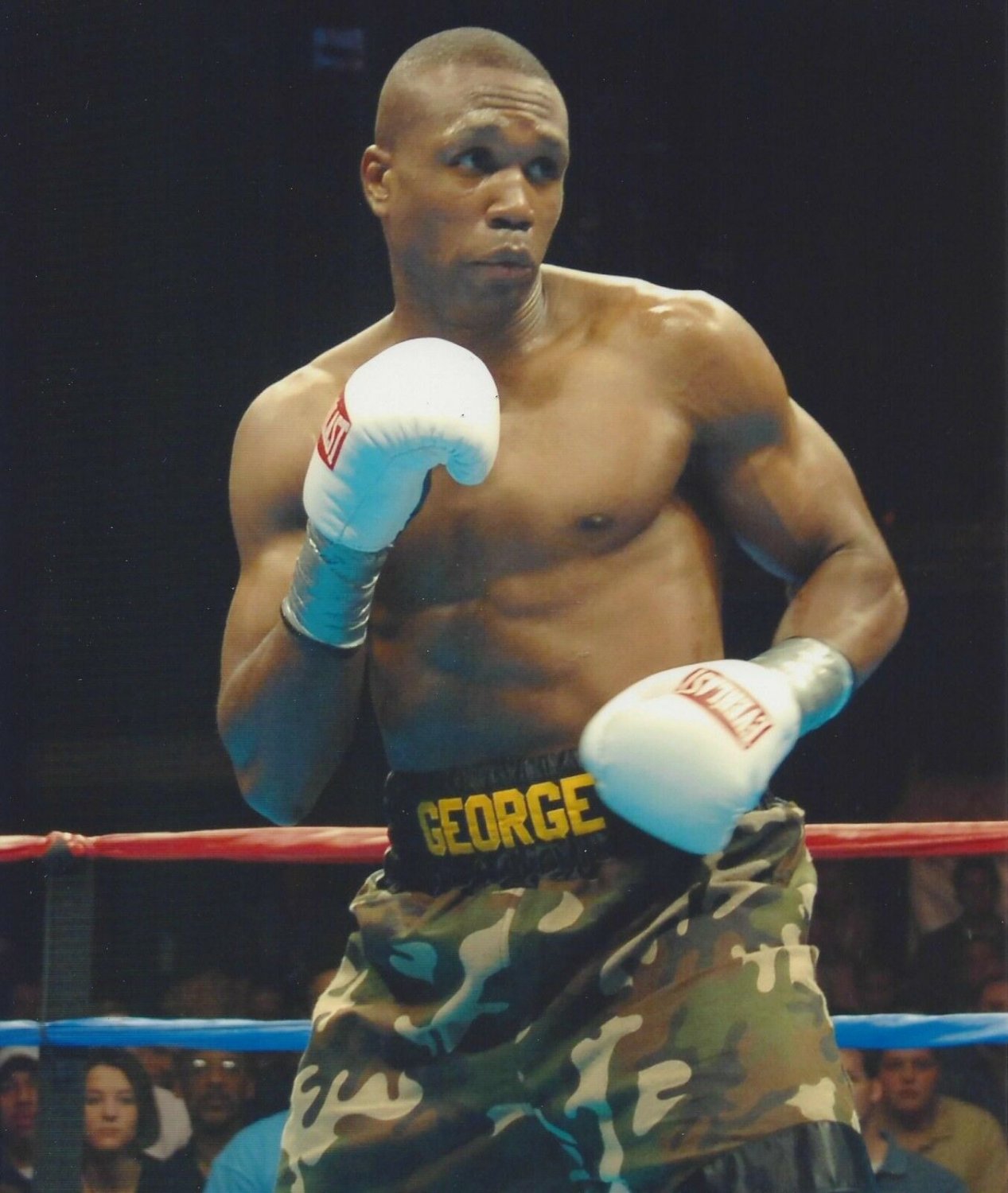 SHAWN GEORGE 8X10 PHOTO BOXING PICTURE CLOSE UP