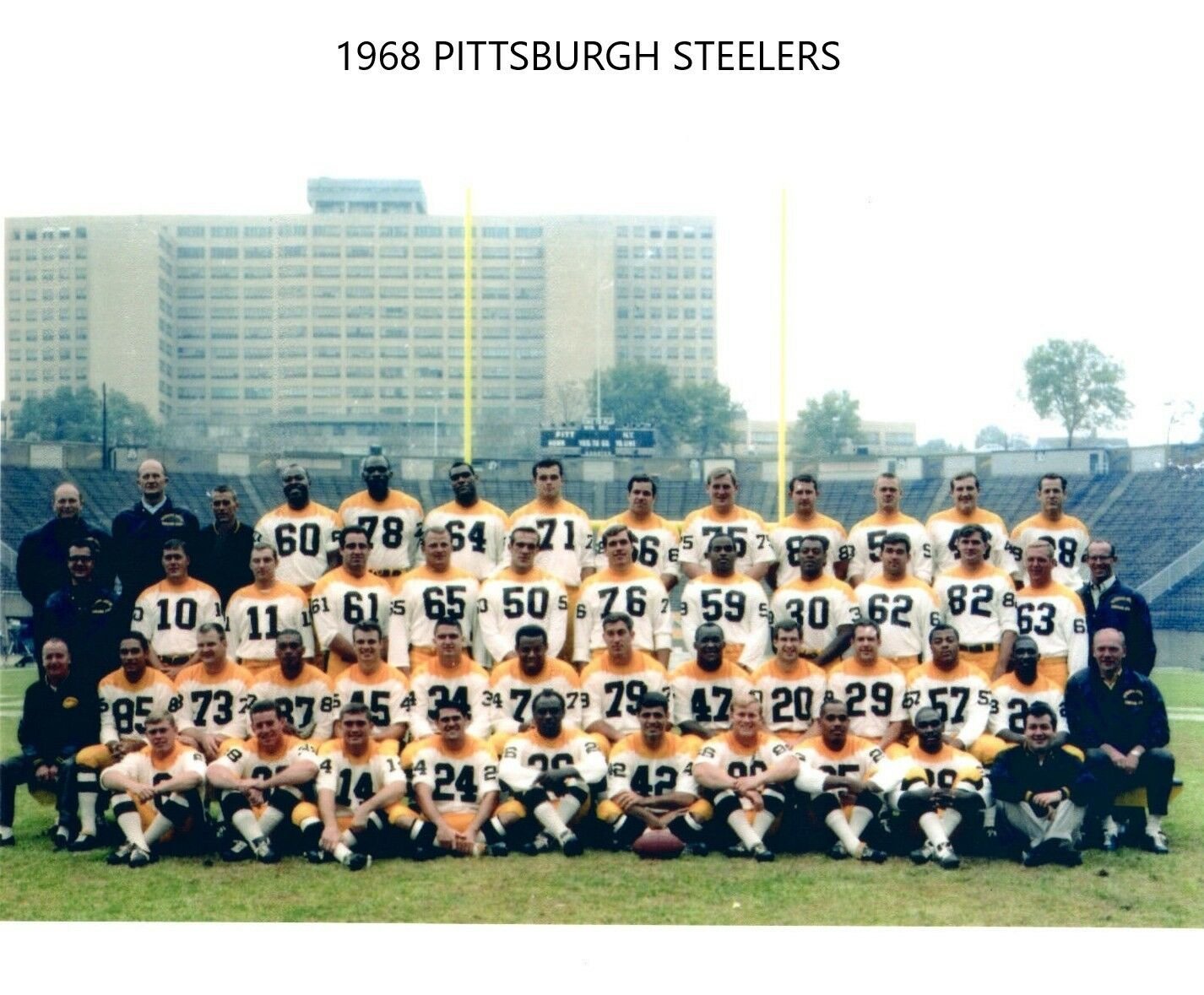 1968 PITTSBURGH STEELERS 8X10 TEAM PHOTO NFL FOOTBALL PICTURE