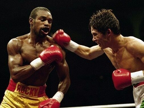 ROCKY LOCKRIDGE 8X10 PHOTO BOXING PICTURE