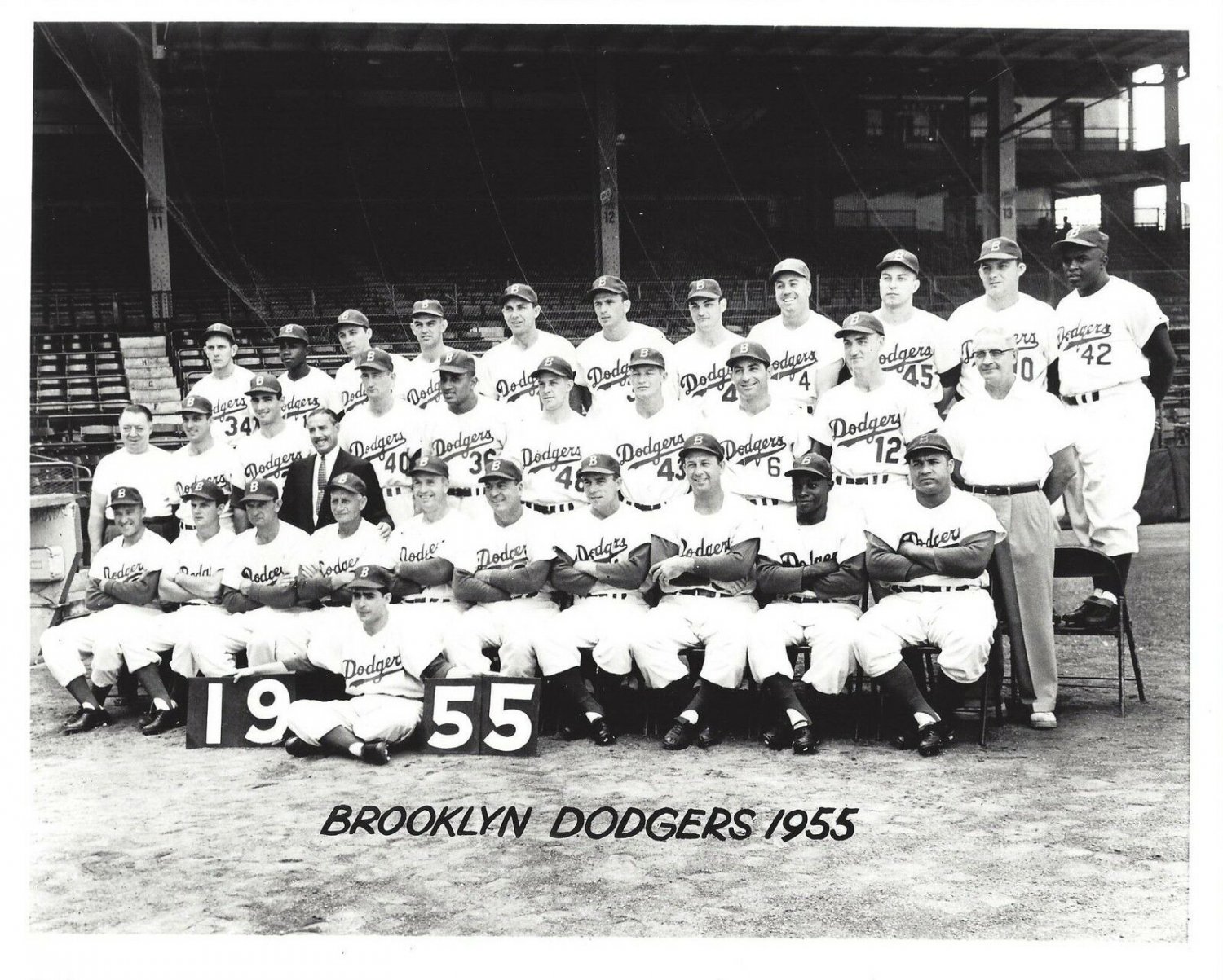 1955 BROOKLYN DODGERS 8X10 TEAM PHOTO BASEBALL MLB PICTURE