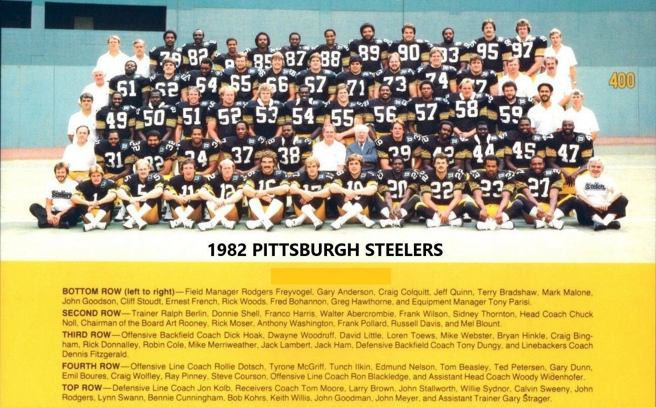 1982 PITTSBURGH STEELERS 8X10 TEAM PHOTO NFL FOOTBALL PICTURE
