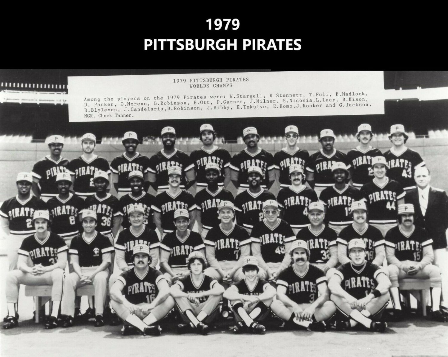 1979 PITTSBURGH PIRATES 8X10 TEAM PHOTO BASEBALL PICTURE WORLD CHAMPS MLB