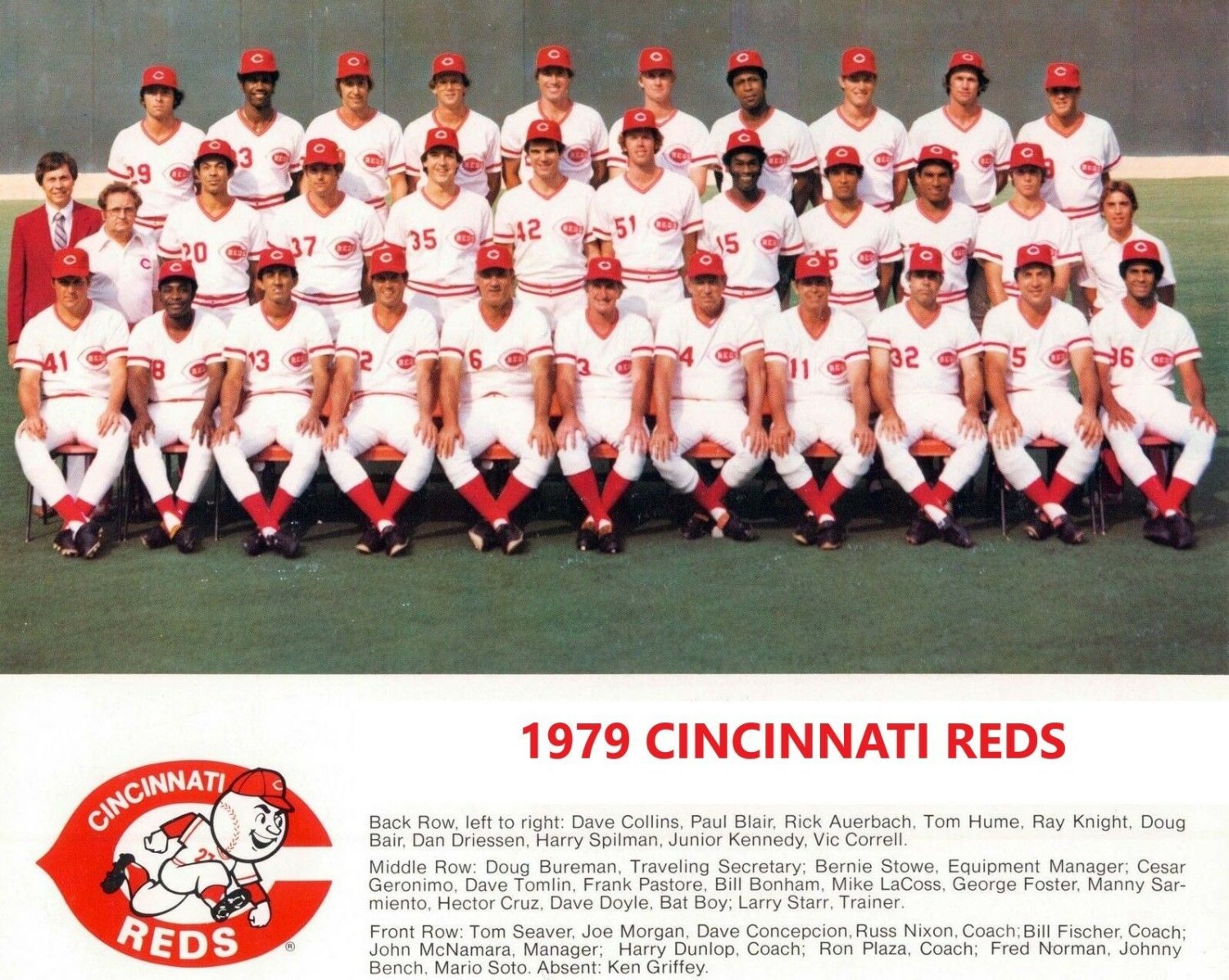 1979 CINCINNATI REDS 8X10 TEAM PHOTO BASEBALL MLB PICTURE LEAGUE CHAMPS