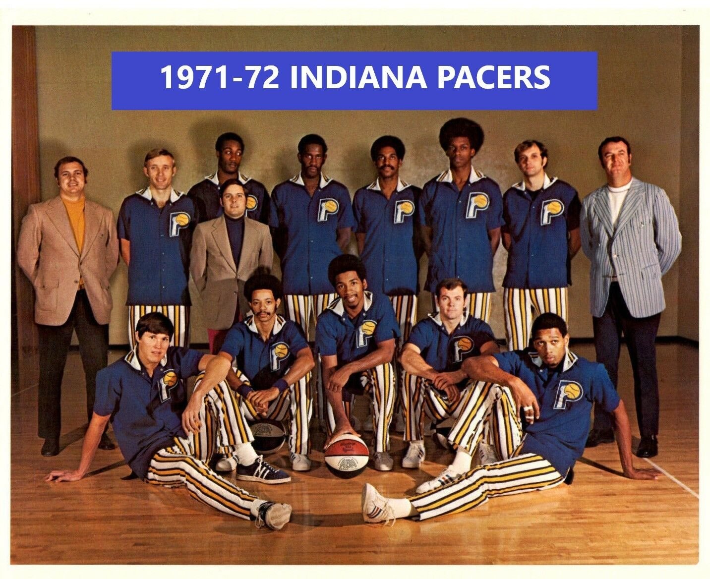 1971-72 INDIANA PACERS 8X10 TEAM PHOTO BASKETBALL PICTURE ABA