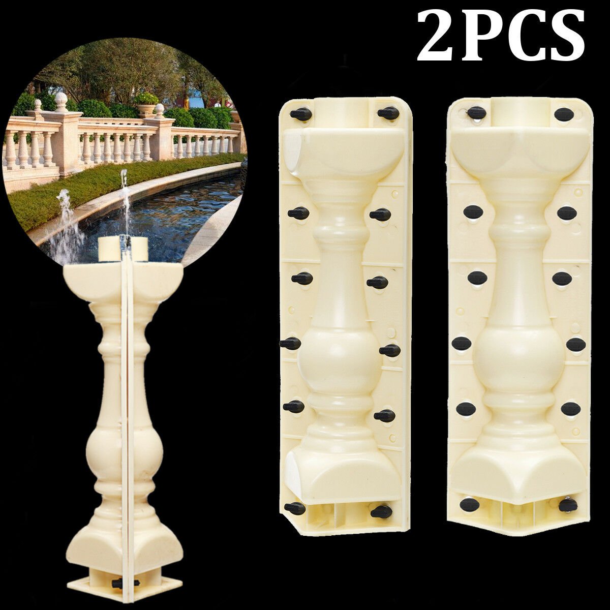 Front Back Part Moulds Balustrades Mold for Concrete Plaster Cement ...