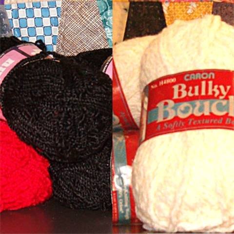 Caron Bulky Boucle - Nubby Unger Mixed Lot 12 skeins Knitting Yarn