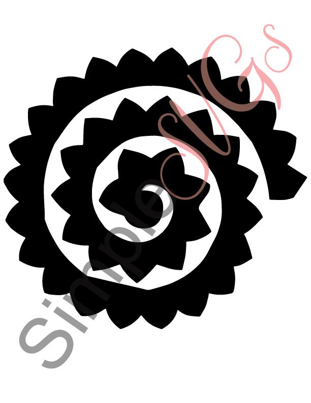 Rolled Flower Cut File