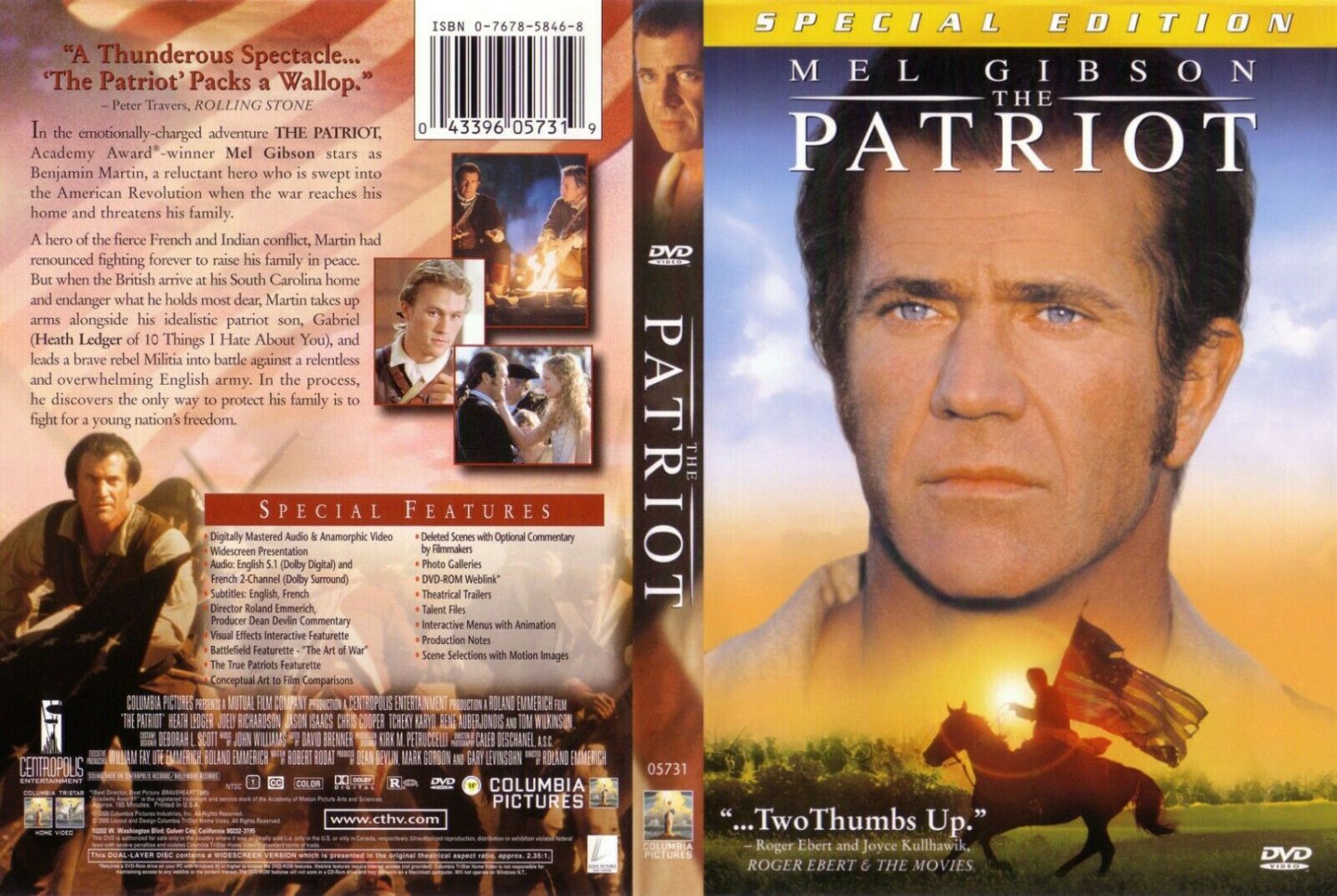 The Patriot (DVD, 2000, Special Edition) good condition
