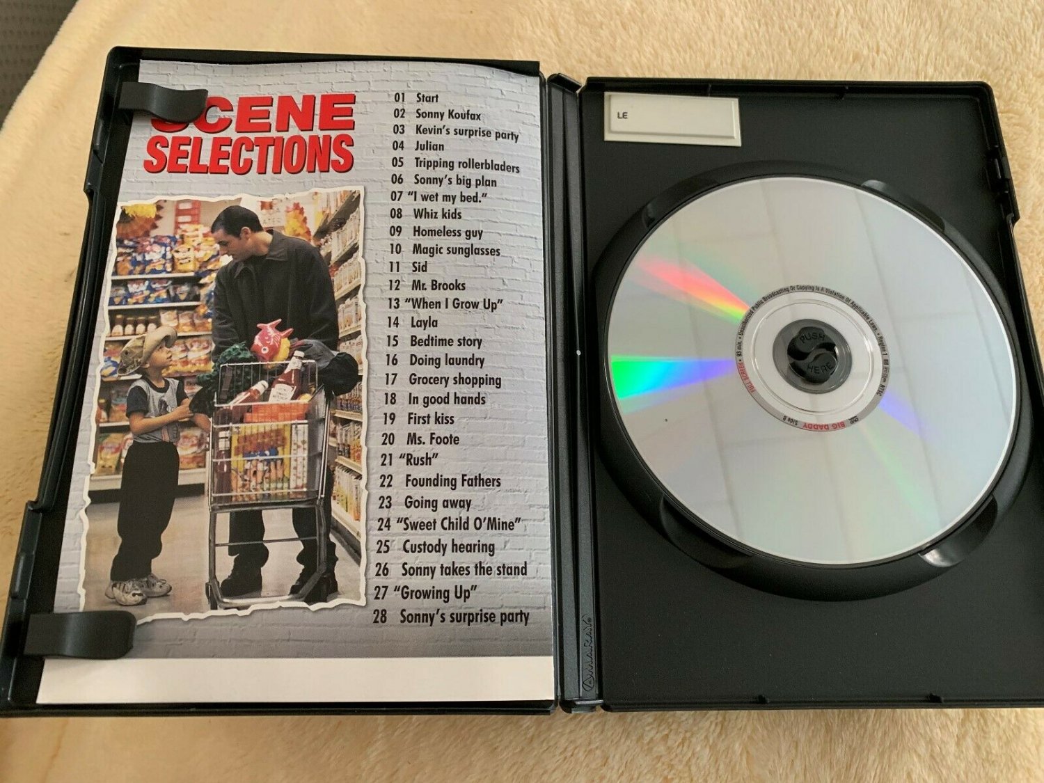 BIG DADDY ,DVD 1999 2 sided disc, condition is LIKE NEW