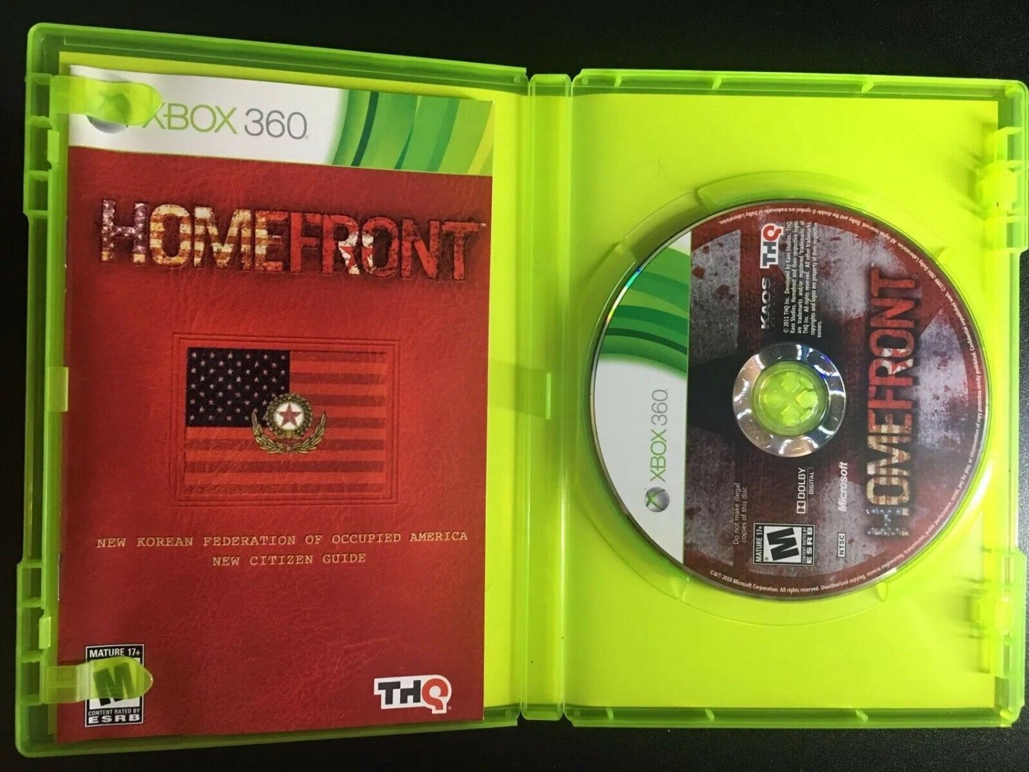 Homefront (Microsoft Xbox 360, 2011) Condition is VERY GOOD with BOOKLET