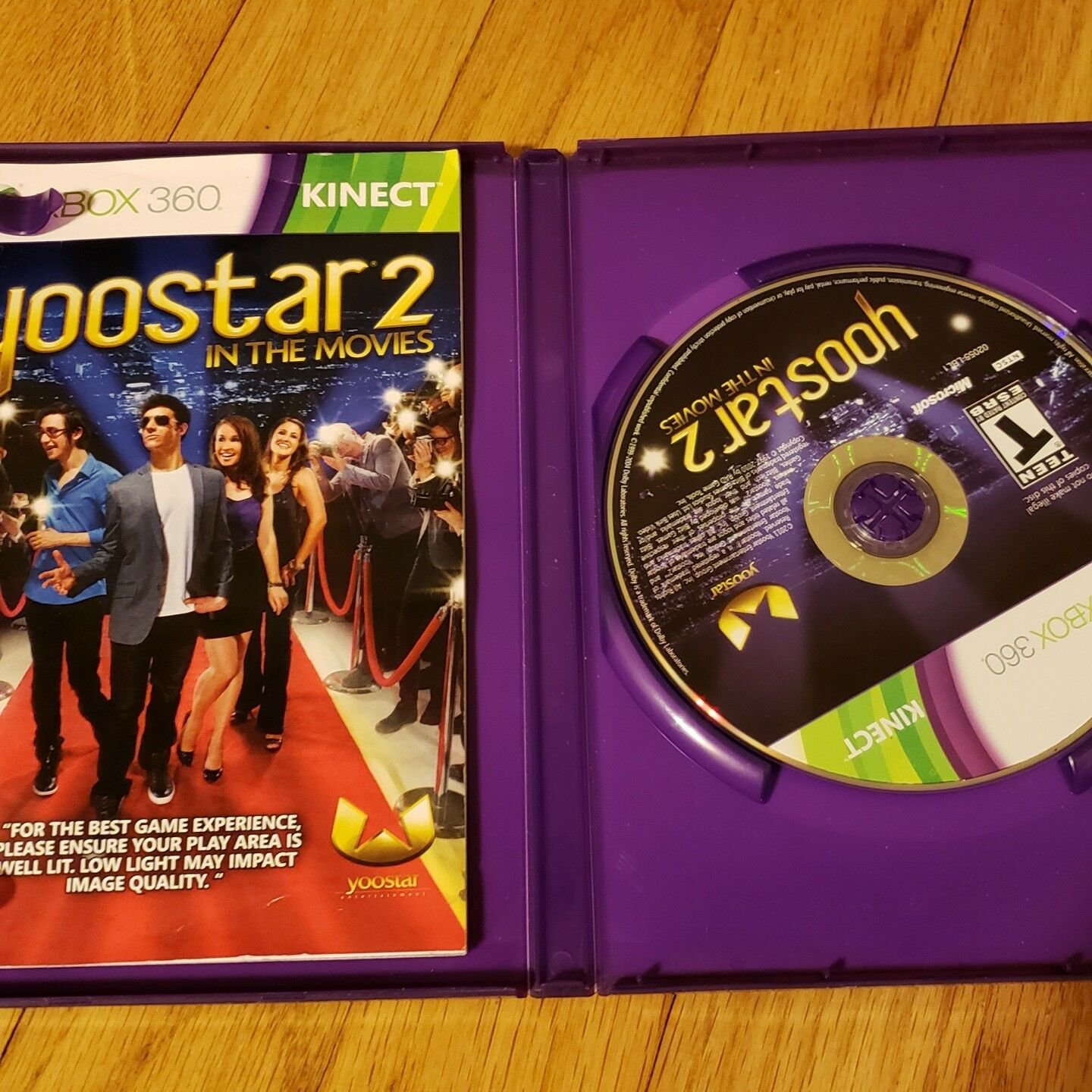 Yoostar 2: In the Movies (Microsoft Xbox 360, 2011) LIKE NEW with BOOKLET