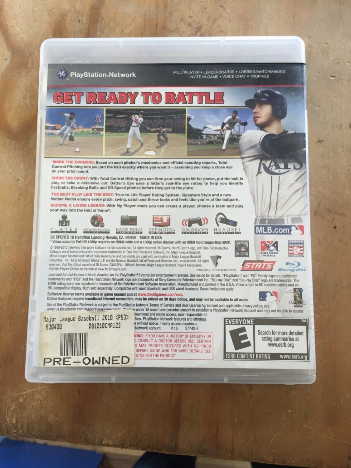 Major League Baseball 2K10 - PS3 2k Sports LIKE NEW - NO BOOKLET