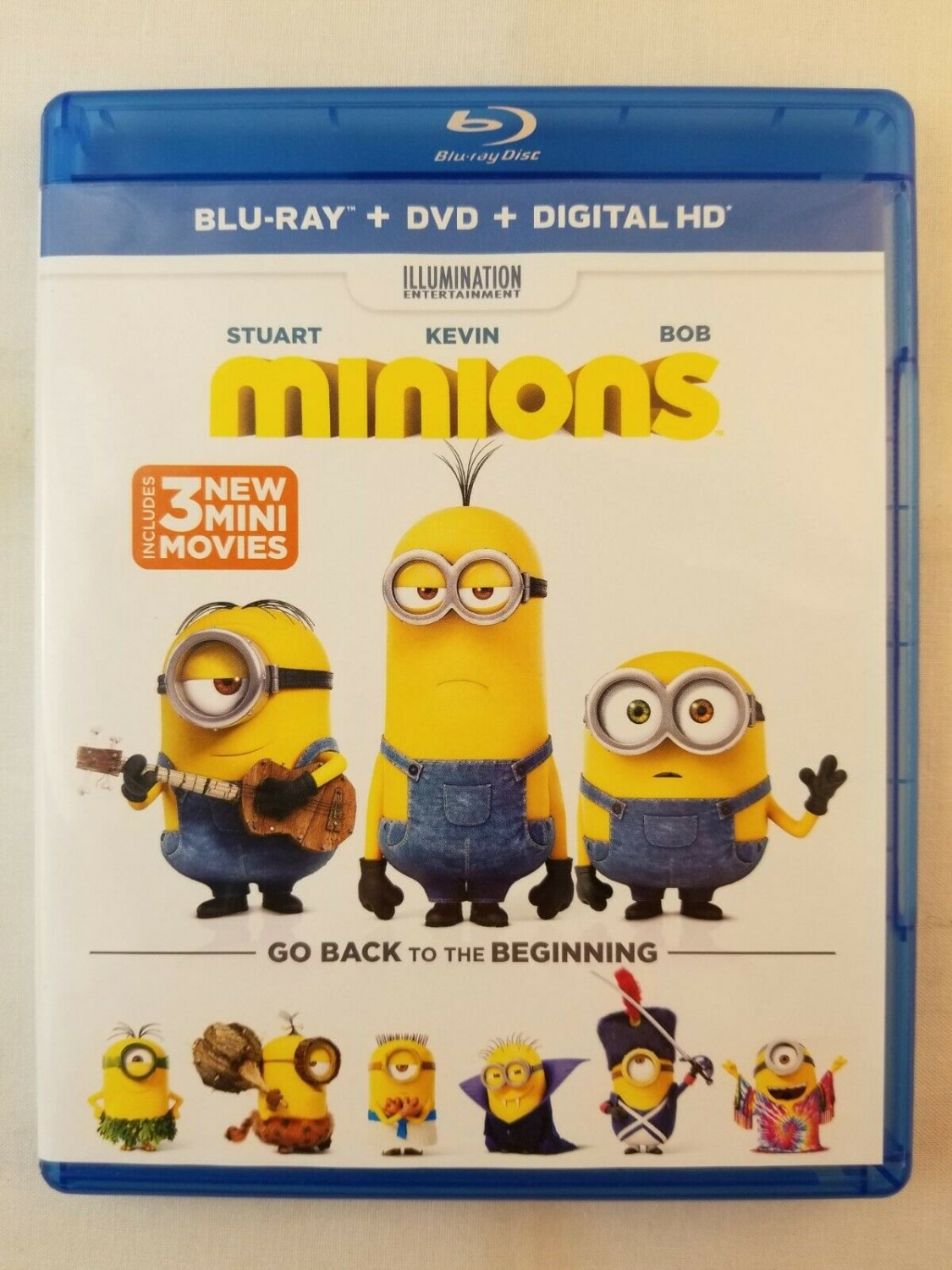 Minions (Blu-ray, DVD, 2-Disc Set, 2015) With Bonus Disc LIKE NEW with ...