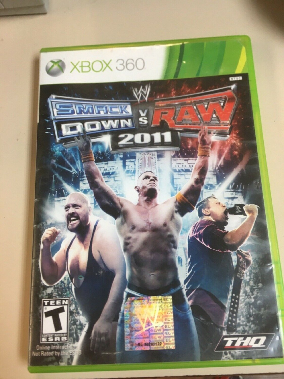 WWE SmackDown vs. Raw 2011 (Xbox 360) disc LIKE NEW - NO BOOKLET