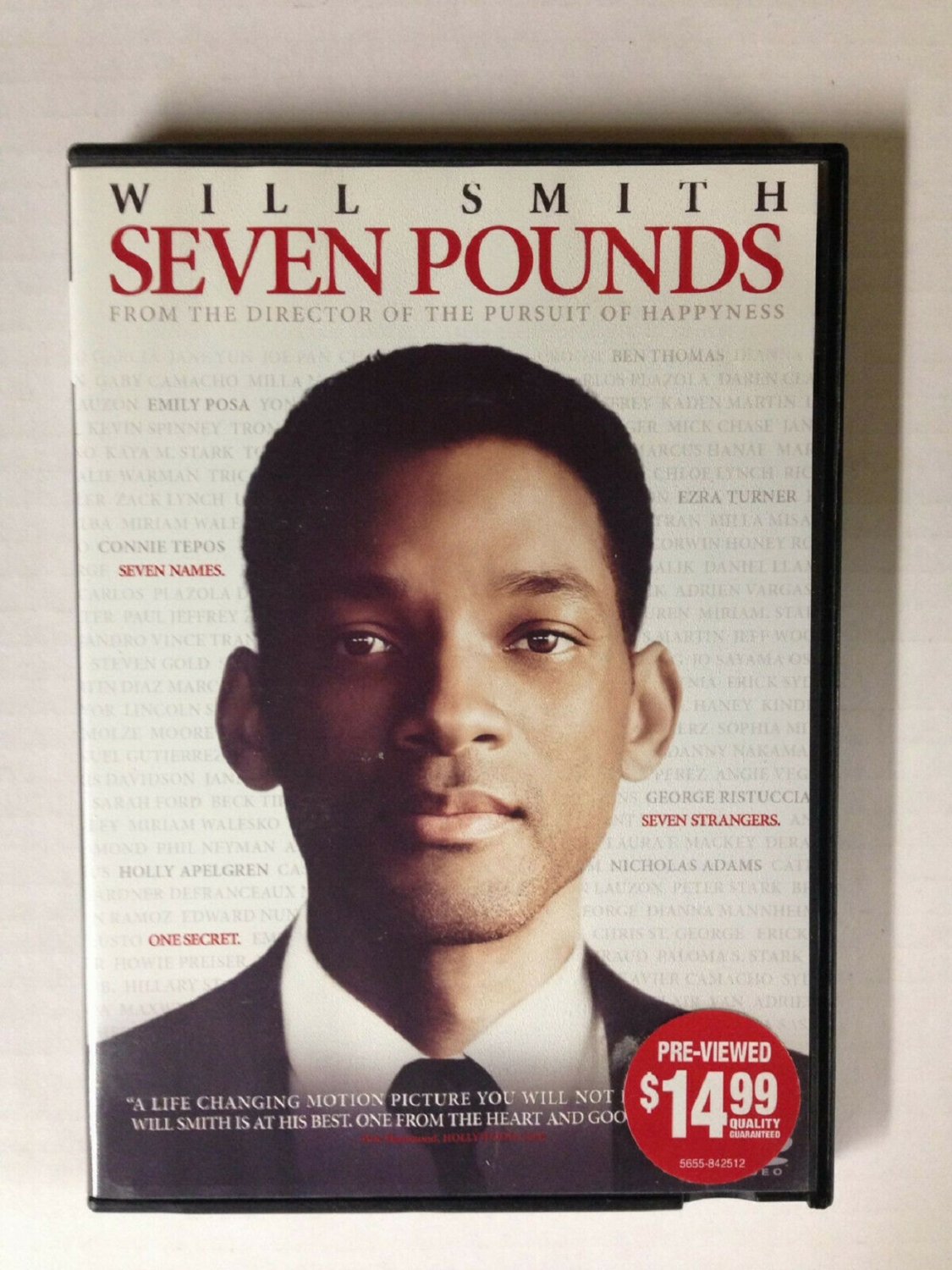 Seven Pounds (DVD, 2009) Will Smith LIKE NEW Condition