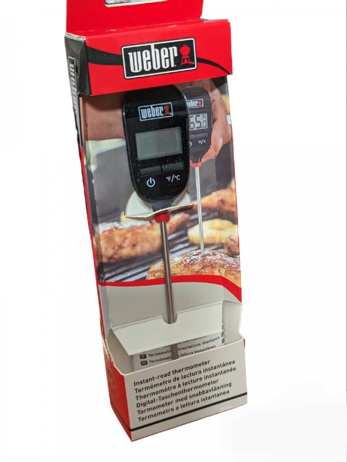 Weber 6750 Instant-Read Digital Thermometer Check Grilling Temp ...