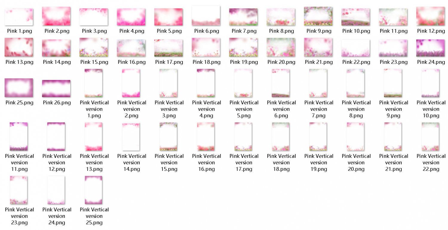 51 Pink flower overlays，photoshop summer overlays，digital backdrop