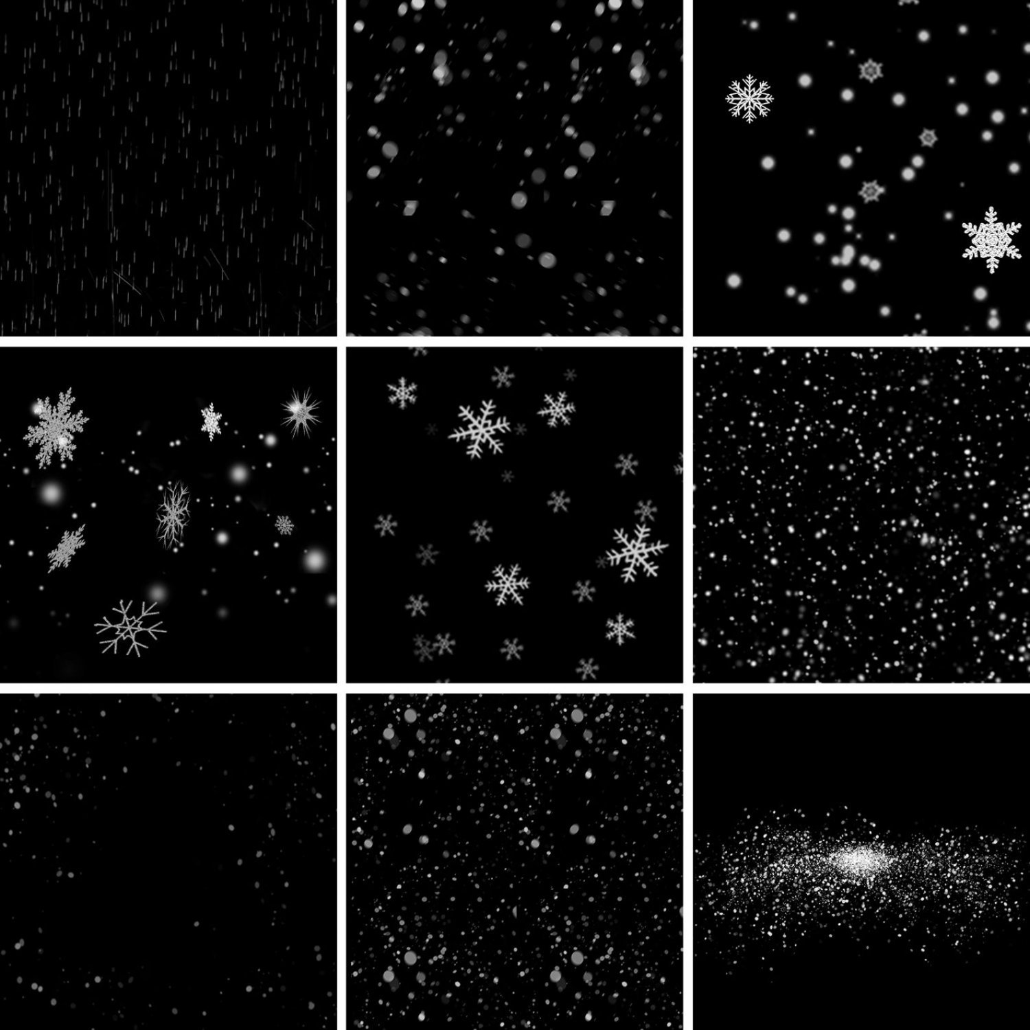 55 snow overlays:snowflake snowfall photoshop overlays
