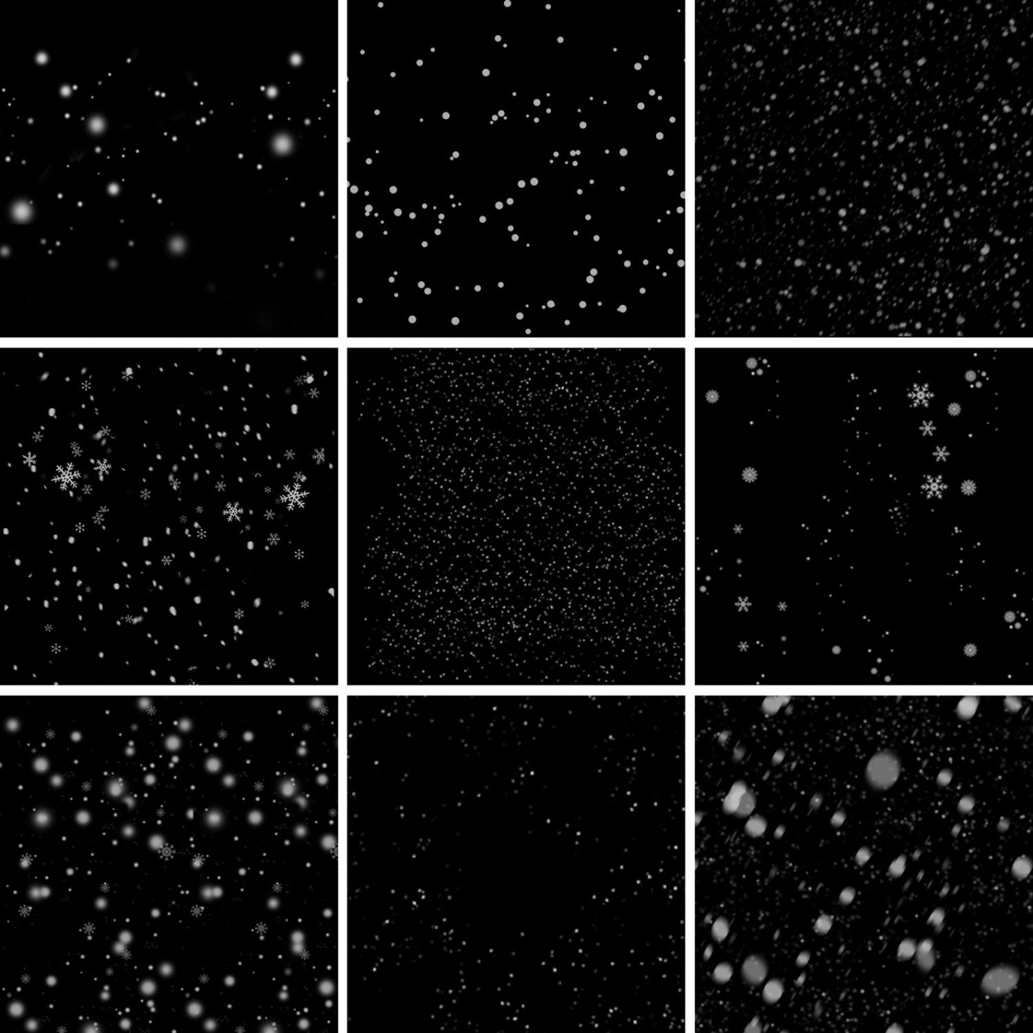 55 snow overlays:snowflake snowfall photoshop overlays