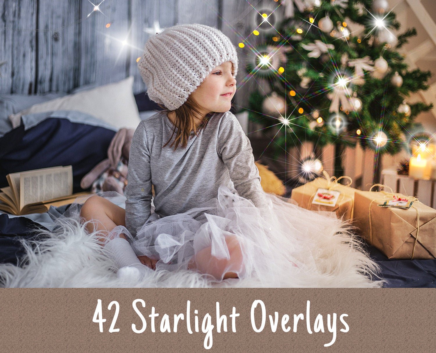 Starlight overlays：Candlelight overlay photoshop overlays Christmas ...