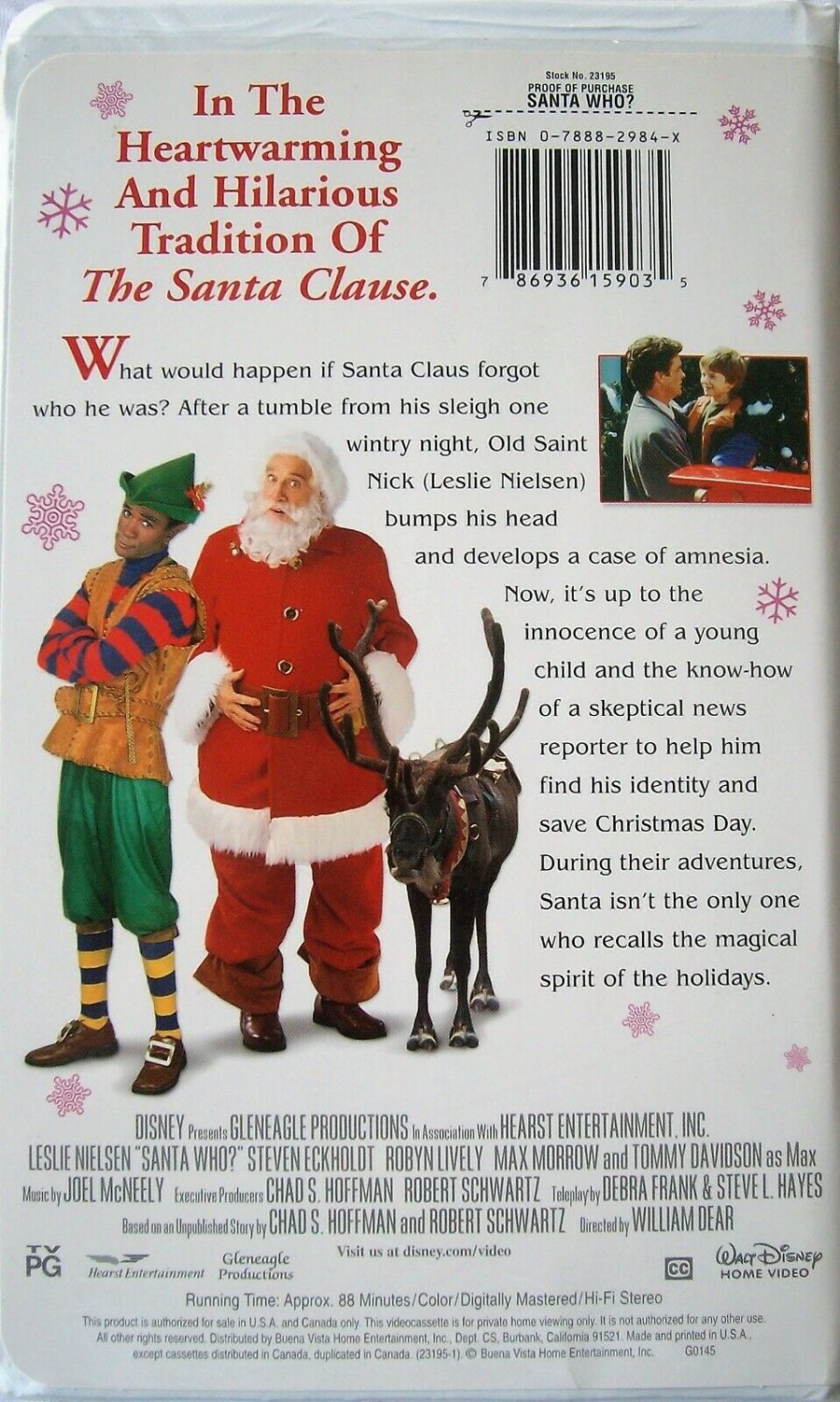 Santa Who ? (VHS, 2001, Disney Classic, Clamshell) Leslie Nielsen