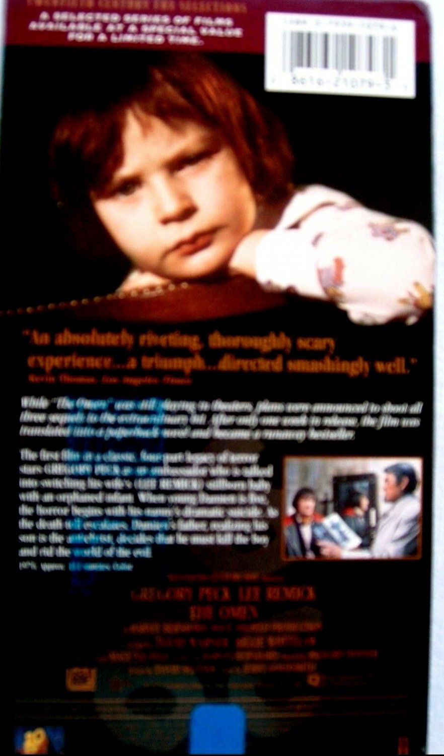 The Omen (VHS, 1996) Gregory Peck, Lee Merick