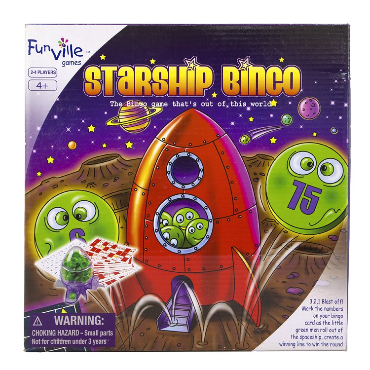 Little Treasures Starship Bingo Game, Funville games