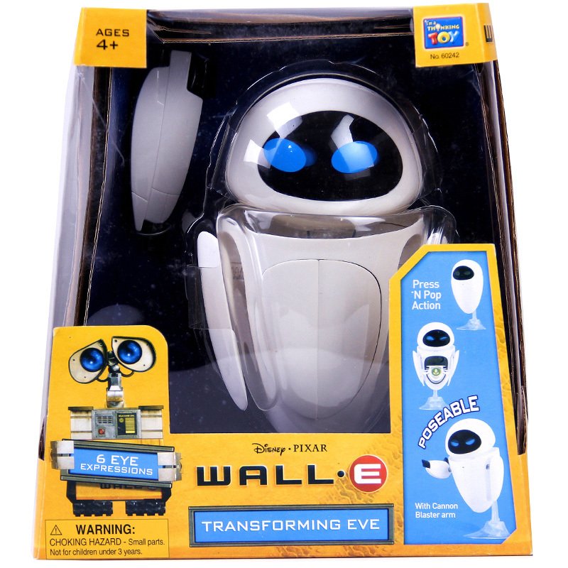 Disney Pixar Wall-e Thinkway Toys Transforming Eve Robot
