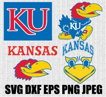 SVG Kansas Jayhawks college university logo Vector Layered Cut File ...