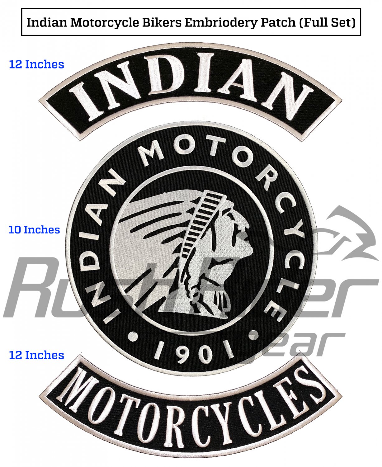 Indian Motorcycle Patches Native embroidery Patches Indian Top Bottom ...