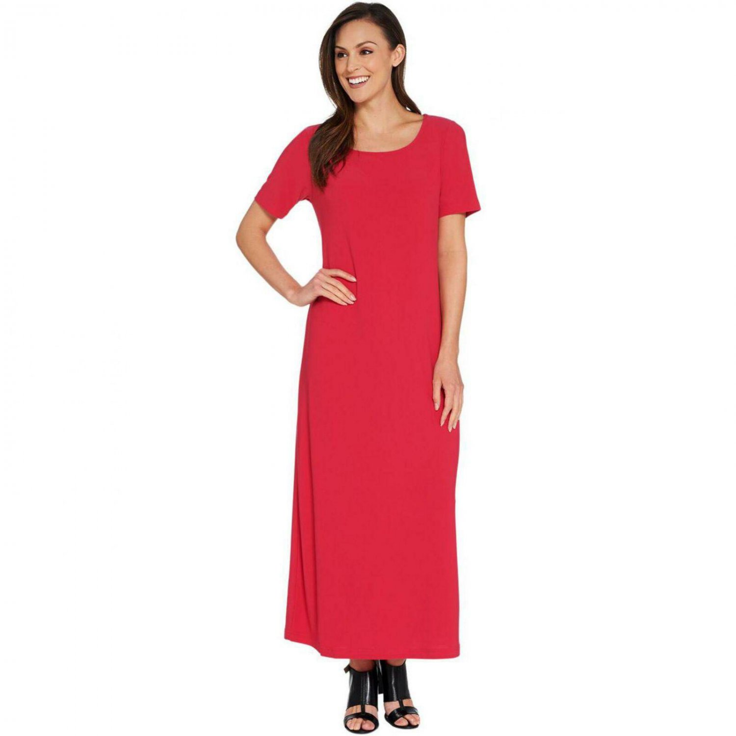 Linea by Louis Dell'Olio Women's Knit Moss Crepe Maxi Dress Small ...