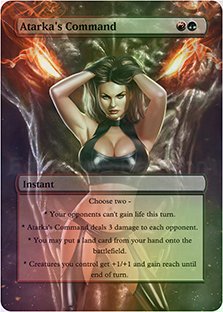 Atarka's Command Custom Altered Art Card For Edh Legacy non tournament Casual Play