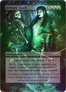 Debtors' Knell Custom Altered Art Card For Edh Legacy non tournament ...