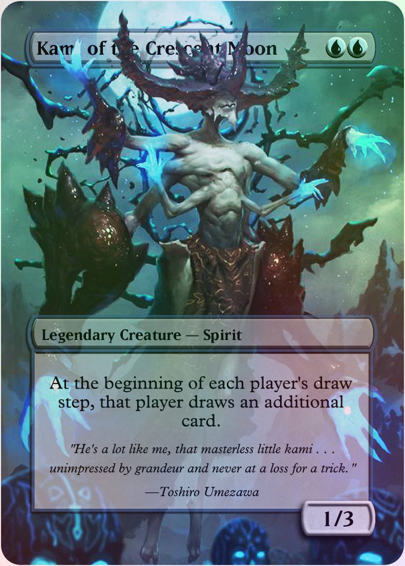 Kami of the Crescent Moon Custom Altered Art Card For Edh Legacy non ...