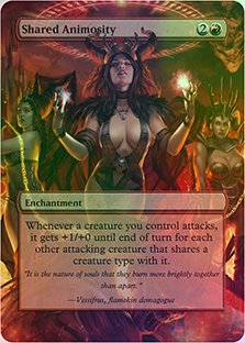Shared Animosity Ways Custom Altered Art Card For Edh Legacy non tournament Casual Play