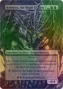 Skithiryx, the Blight Dragon Custom Altered Art Card For Edh Legacy non ...