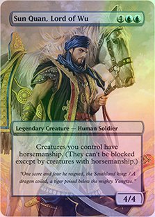 Sun Quan, Lord of Wu Custom Altered Art Card For Edh Legacy non ...