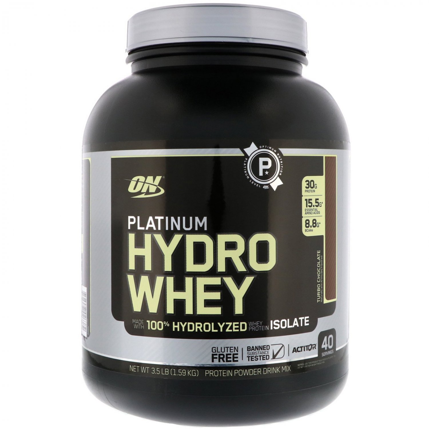 Optimum Nutrition, Platinum Hydro Whey, Turbo Chocolate, 3.5 lbs (1.59 kg)