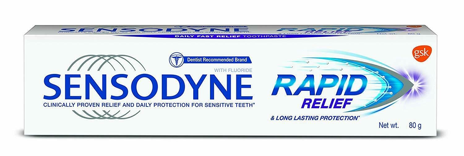 Sensodyne Sensitive Toothpaste Rapid Relief - 80 gm Pack of 2