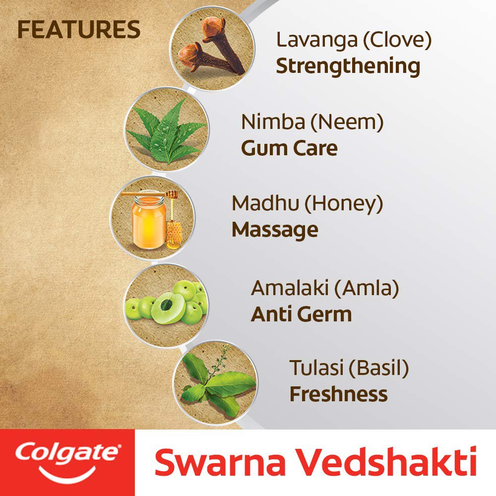Colgate Swarna Vedshakti Ayurvedic Toothpaste,200gm,Pack of 2