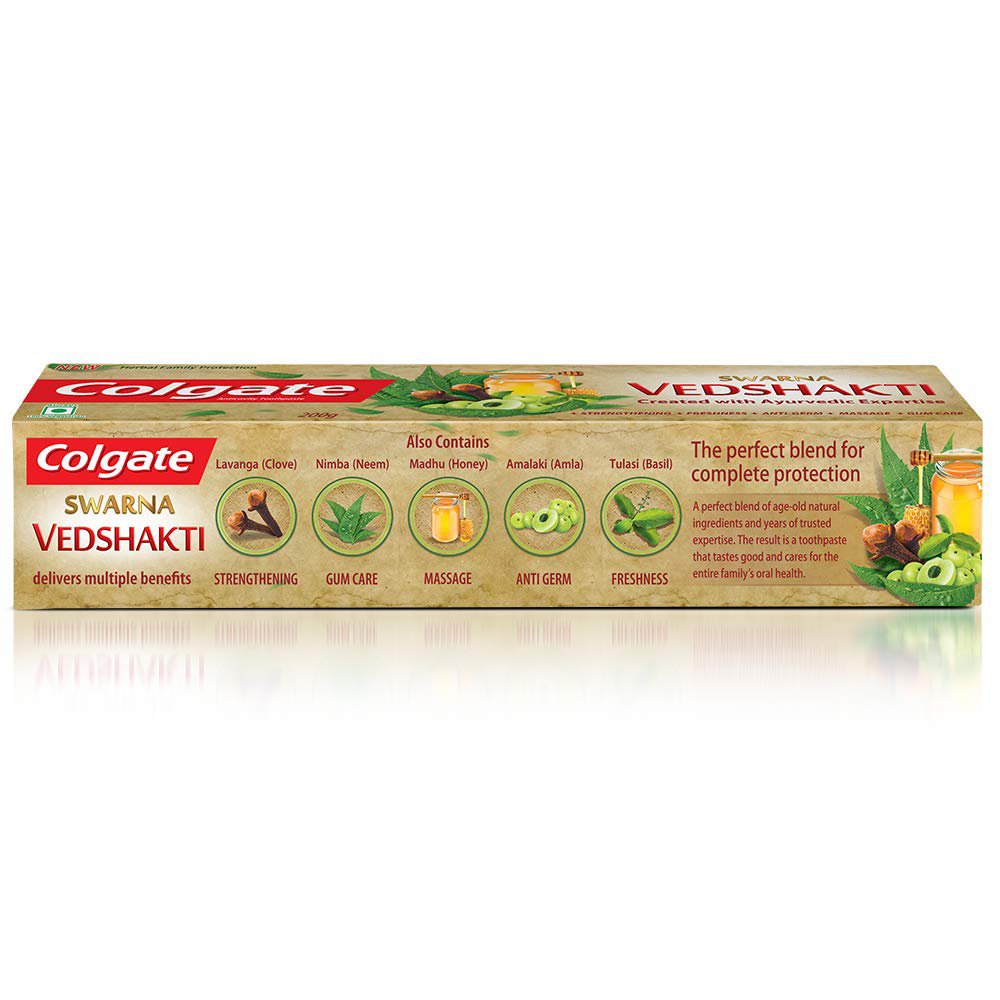 Colgate Swarna Vedshakti Ayurvedic Toothpaste,200gm,Pack of 2