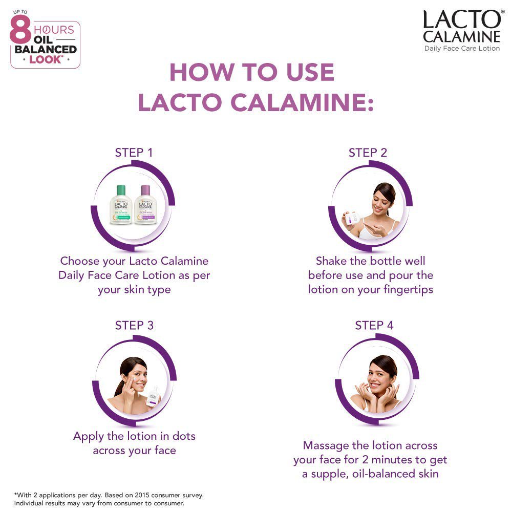 Lacto Calamine Face Lotion for Oil Balance Combination to Normal Skin ...
