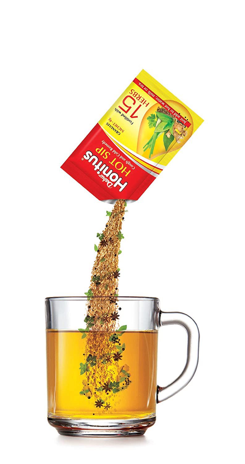 Dabur Honitus Hot Sip Cough & Cold Remedy Granules Sachet 4 g Pack of 20