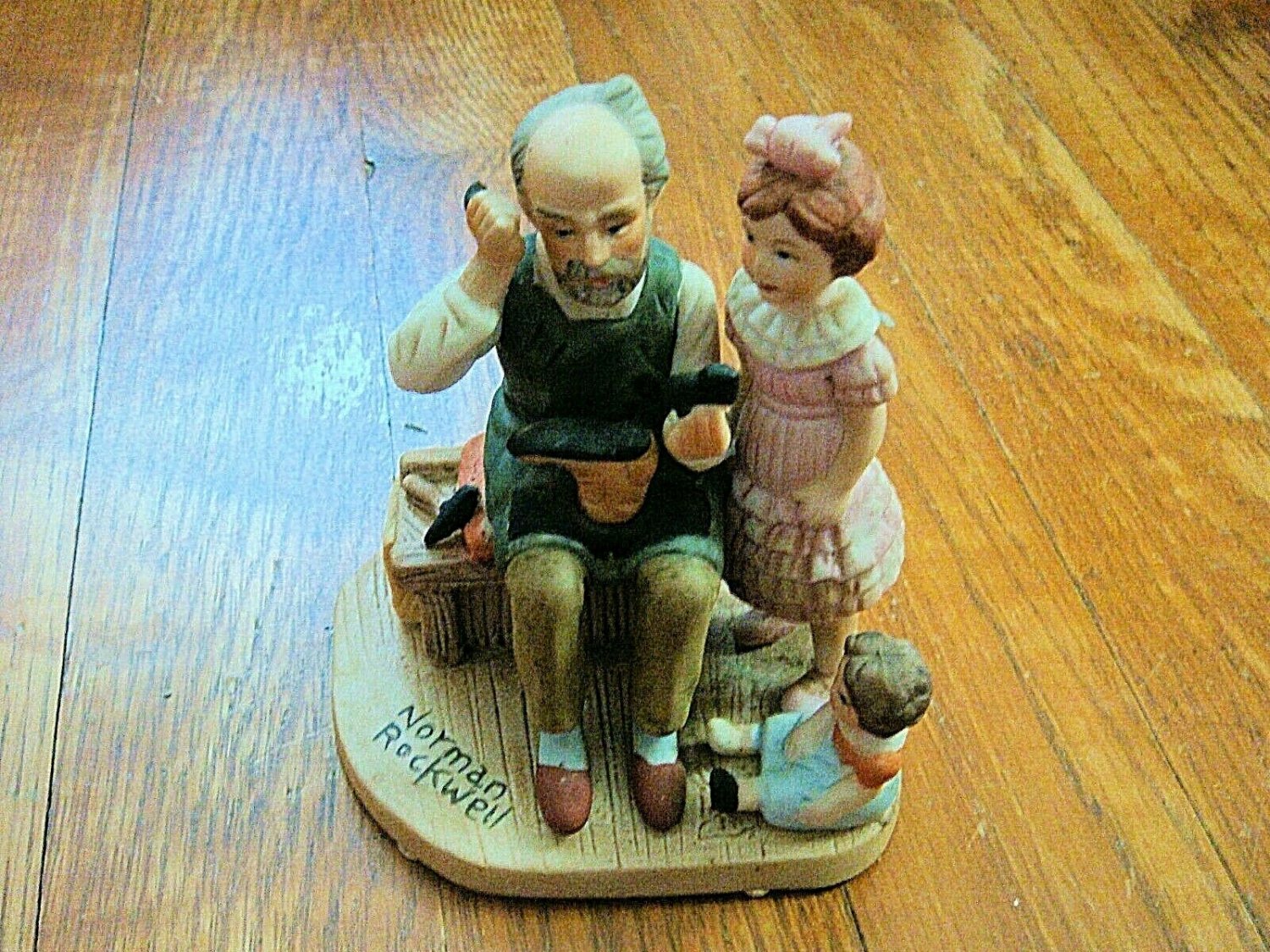 Norman Rockwell figurine, The Cobbler, 1985, collectible