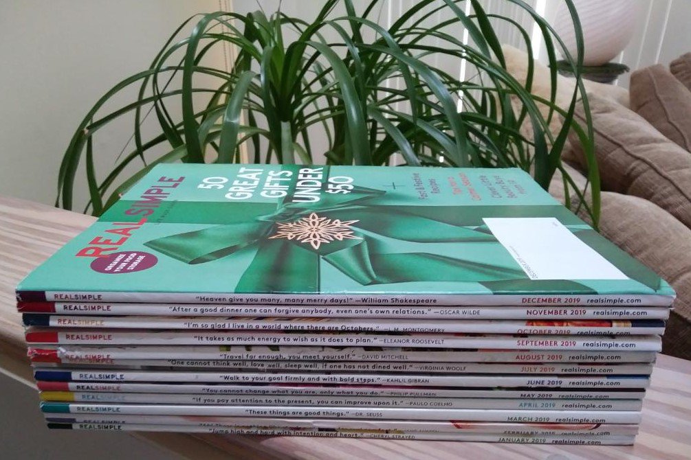 REAL SIMPLE Magazine LOT of 12 - Complete 2019 Subscription - EXCELLENT ...