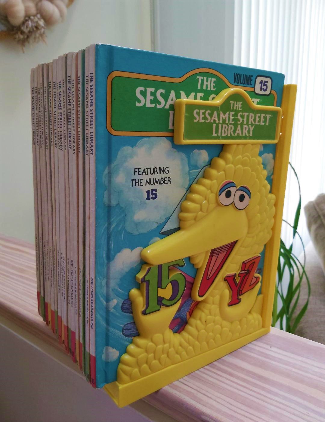 Vintage 1970’s Sesame Street Library with Big Bird bookcase - All 15 ...
