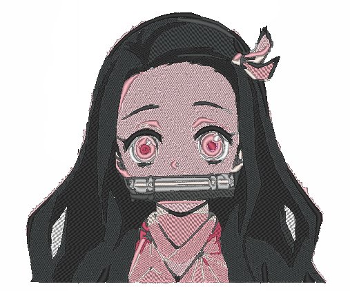 Anime Embroidery Pattern Demon Slayer Nezuko Kamado