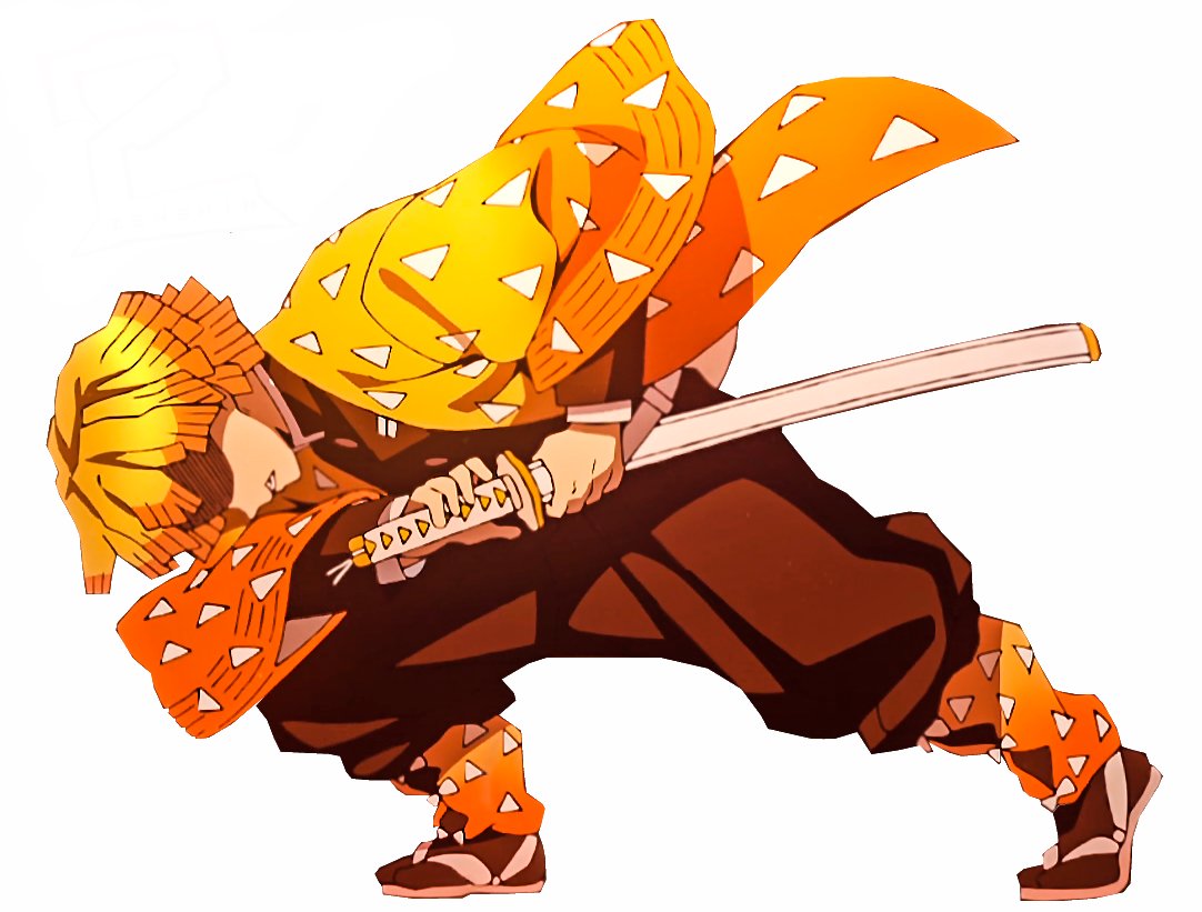 Anime Embroidery Pattern Demon Slayer Zenitsu Stance